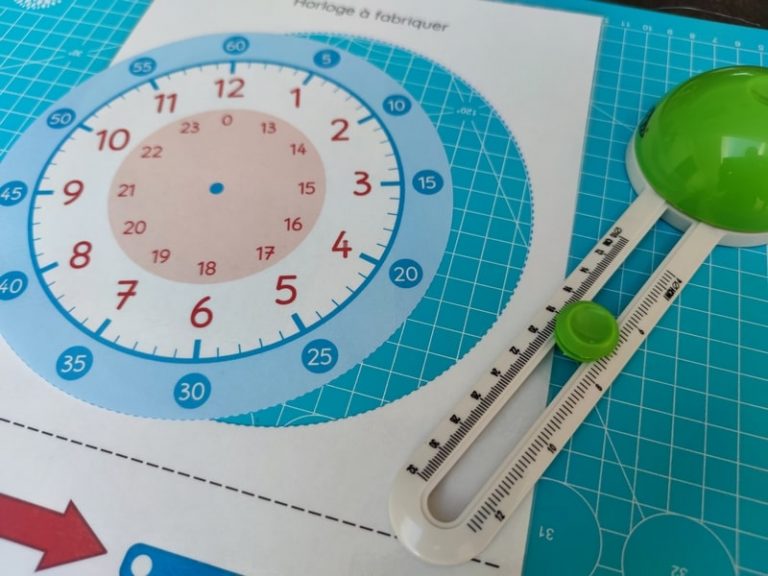 2 grandes horloges à imprimer (avec les minutes et les heures de l ...