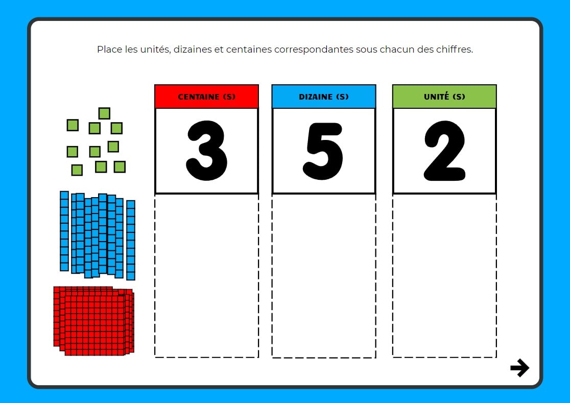 Centaines, dizaines et unités – activité pour TBI – Creadoc un outil et ...