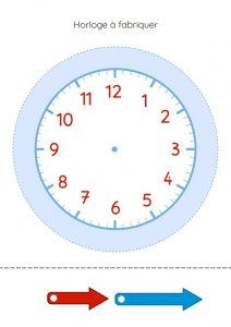 2 grandes horloges à imprimer (avec les minutes et les heures de l ...